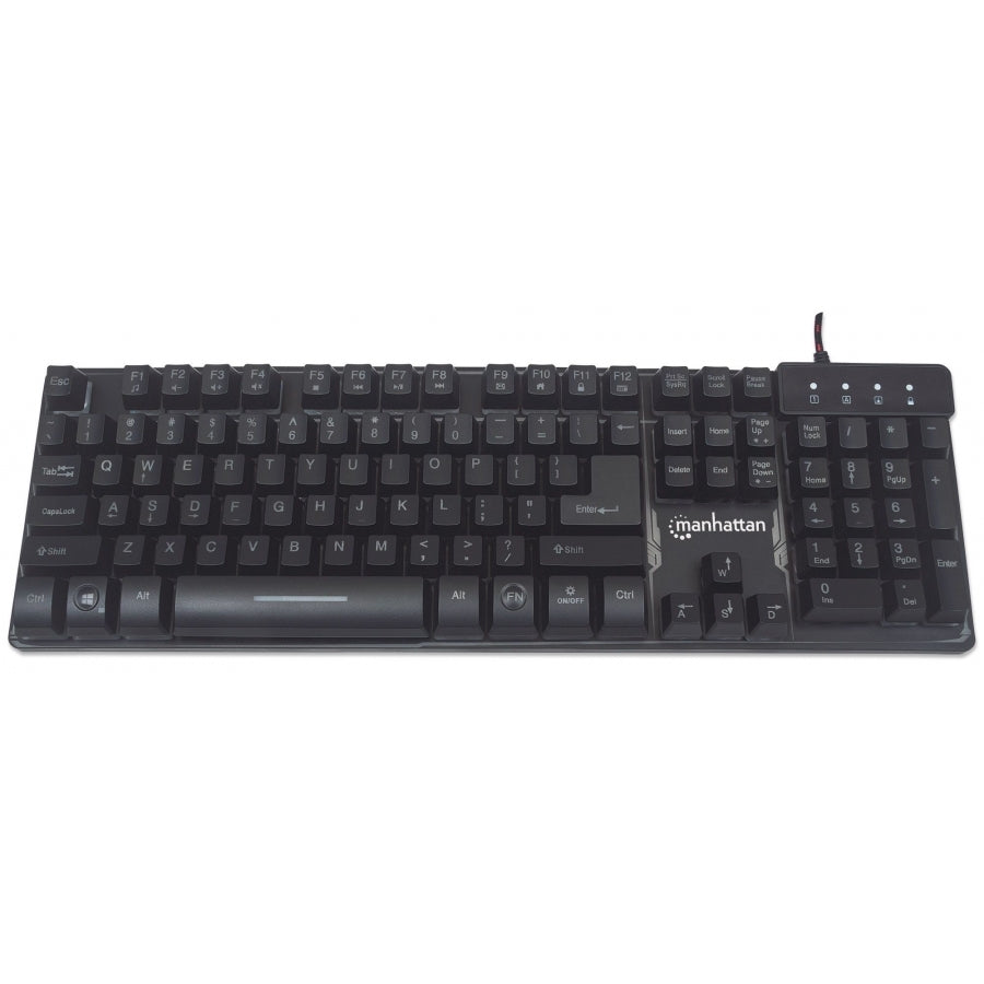 Teclado gaming,manhattan,178457, usb 19 teclas multimedia, c/luz – Glaretum